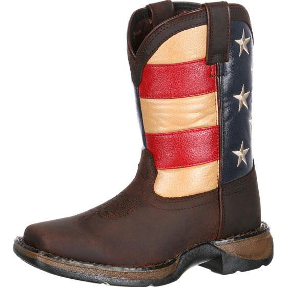 Children's Durango Lil' Rebel USA Flag (Brown) – Frontier Western Store